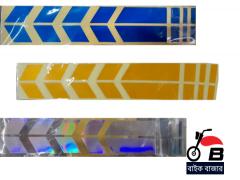 Mudguard Radium Sticker Golden, Blue and Silver Color
